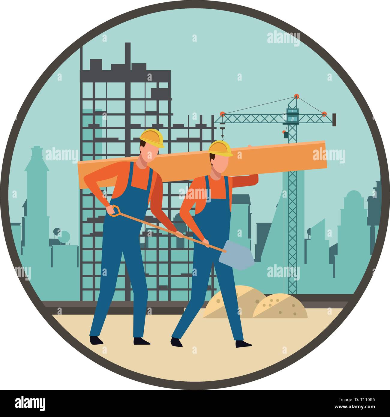 Construction teamwork avatar Stock Vector Image & Art - Alamy