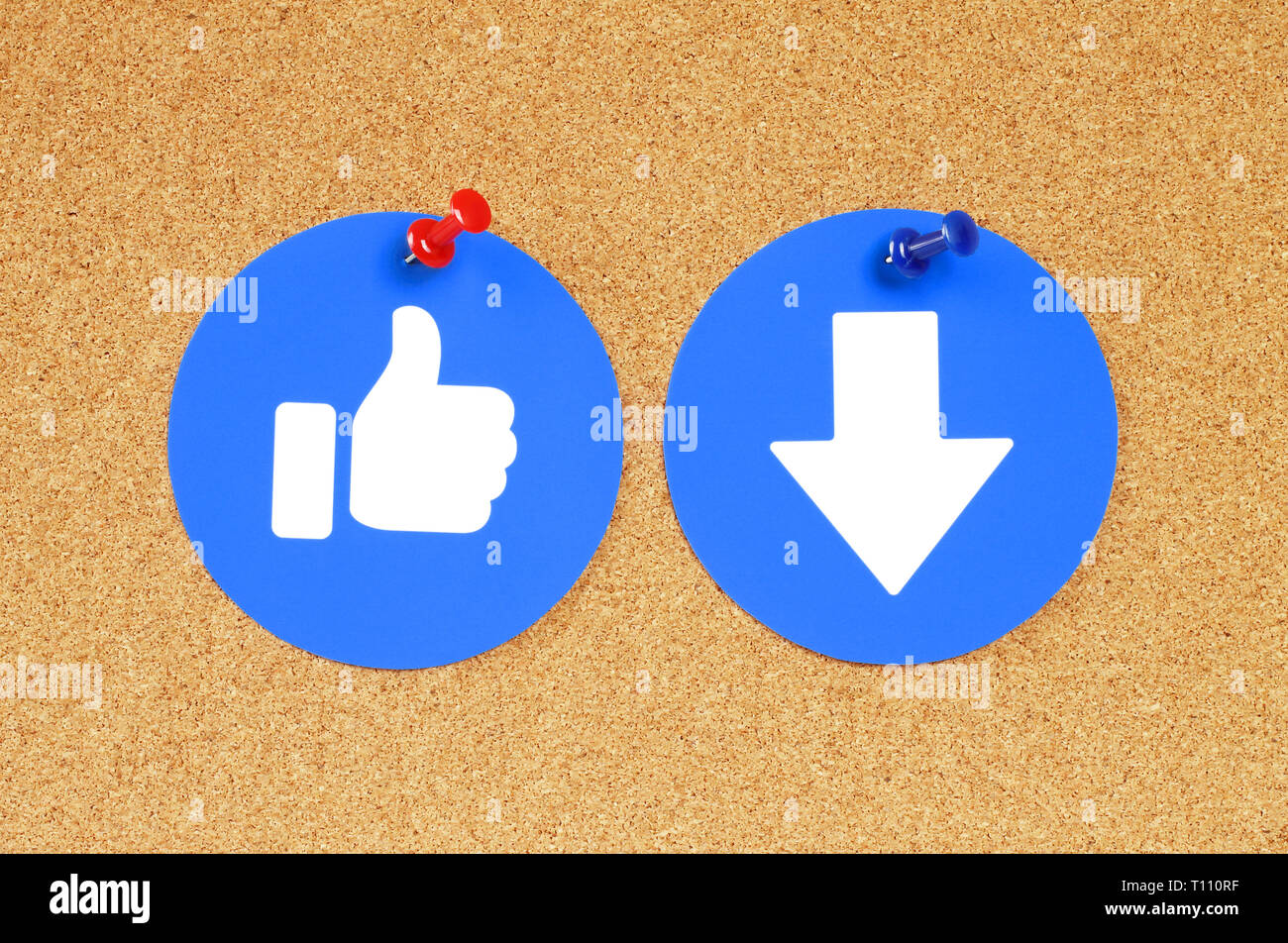 Down arrow logo hi-res stock photography and images - Alamy