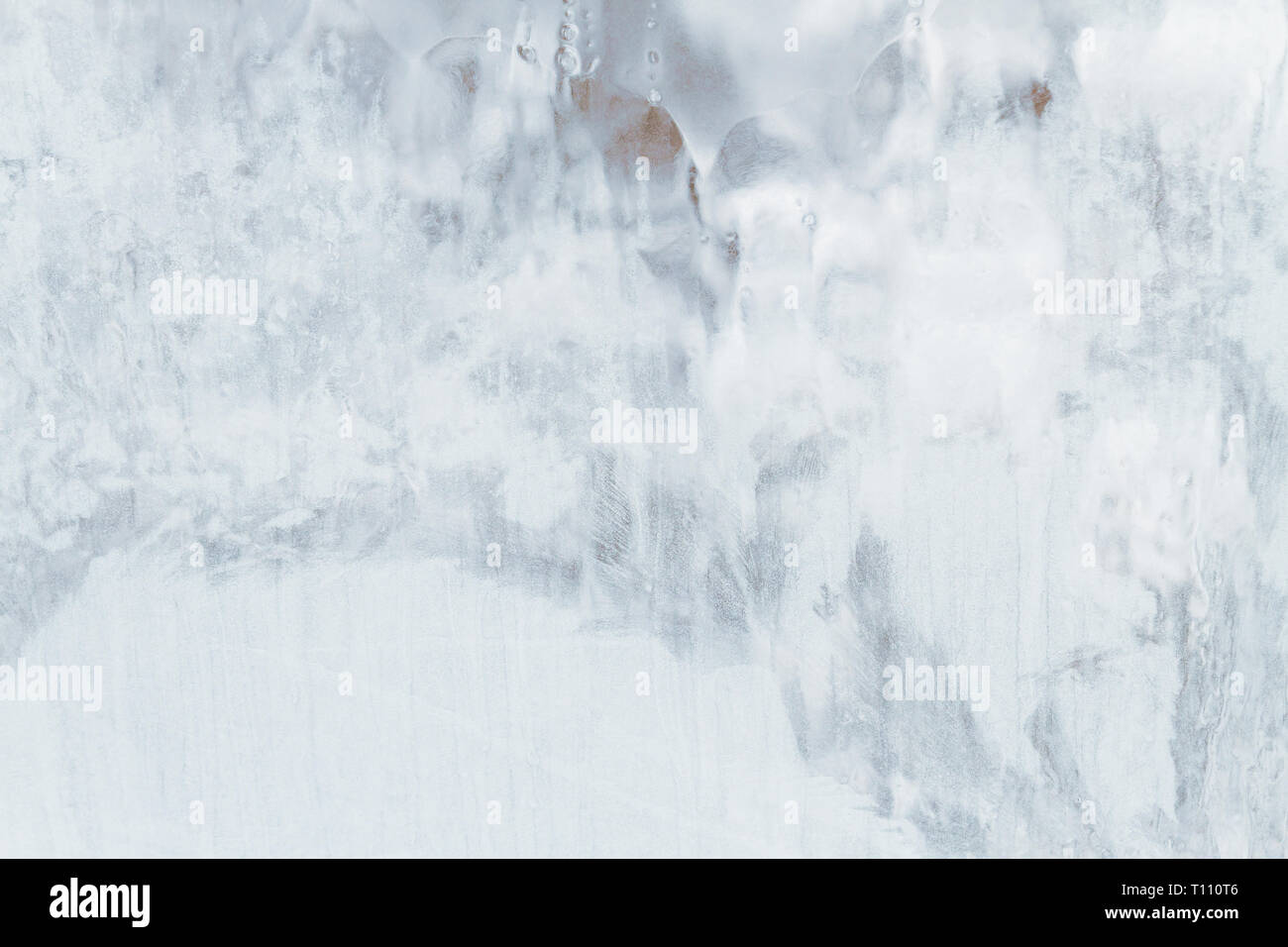 Frosty patterns on a frozen ice box in the early morning Stock Photo ...