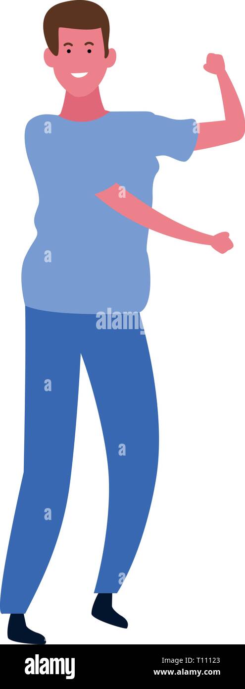 Happy man dancing cartoon Stock Vector Image & Art - Alamy