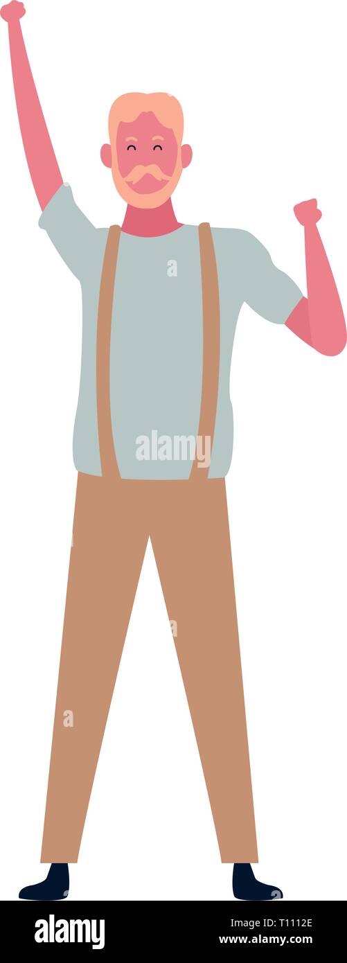 Happy old man dancing cartoon Stock Vector Image & Art - Alamy