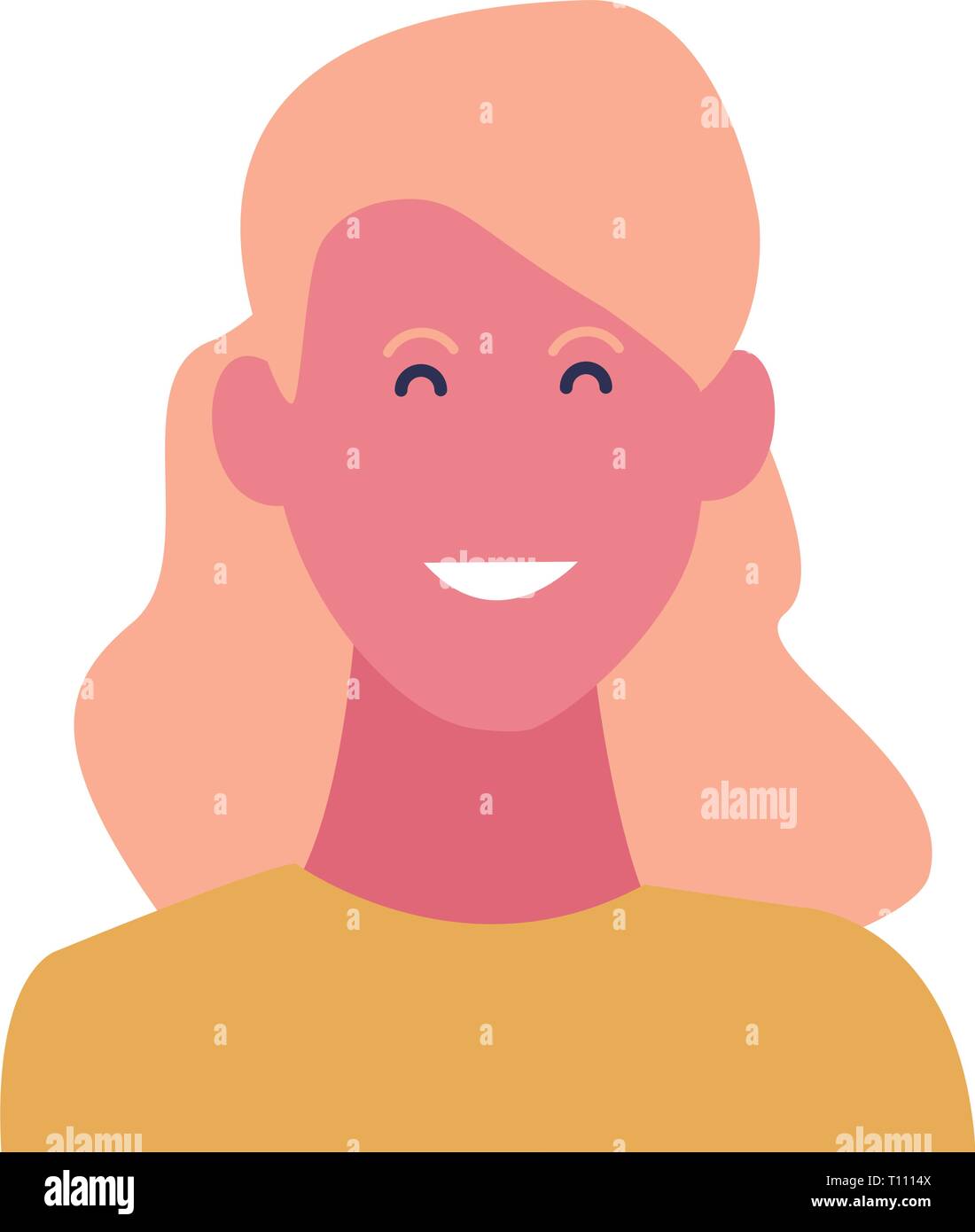Woman smiling cartoon profile Stock Vector Image & Art - Alamy