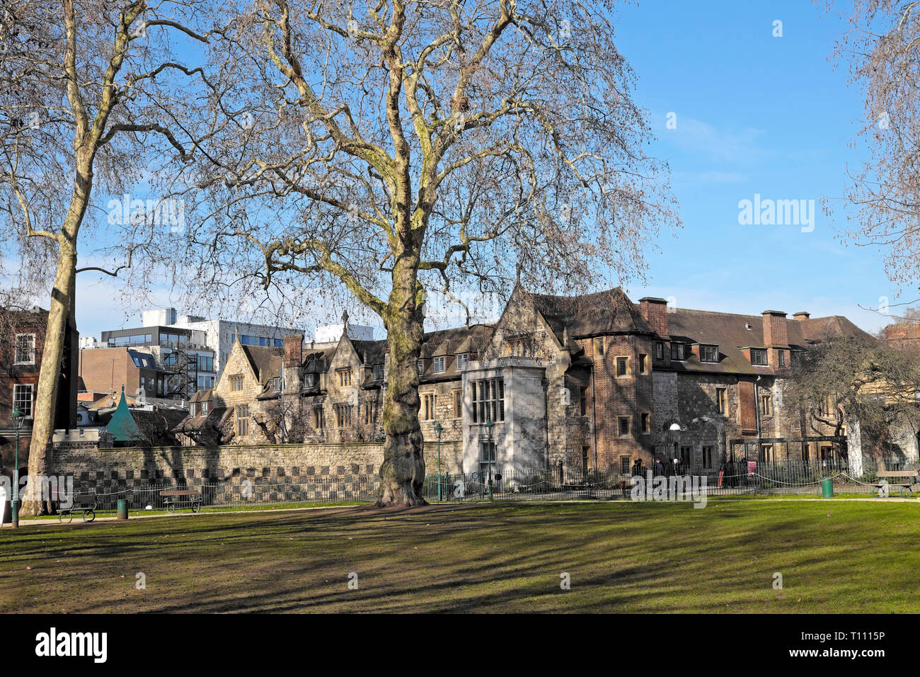 A view of Charterhouse historic buildings and Charterhouse Square in ...
