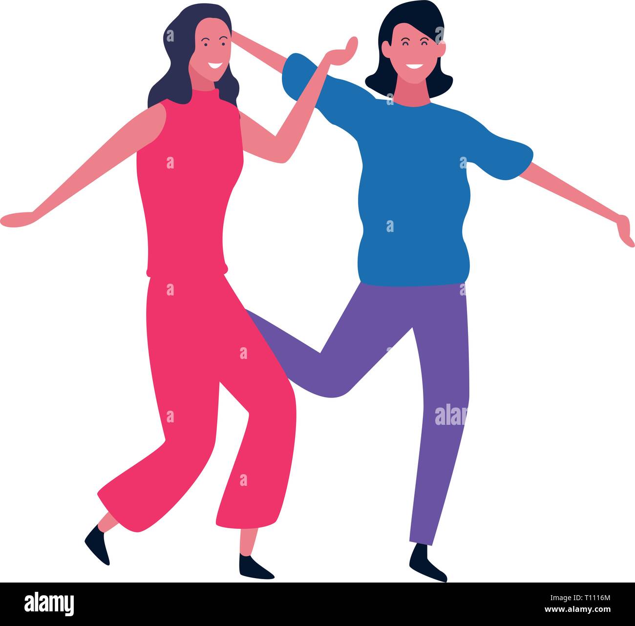 Two women friends cartoon Stock Vector Image & Art - Alamy