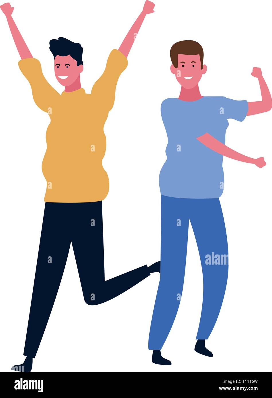 Male friends having fun Stock Vector Image & Art - Alamy