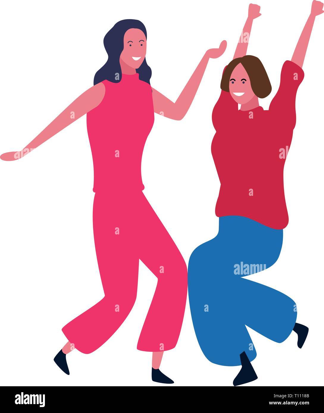 Two women friends cartoon Stock Vector Image & Art - Alamy