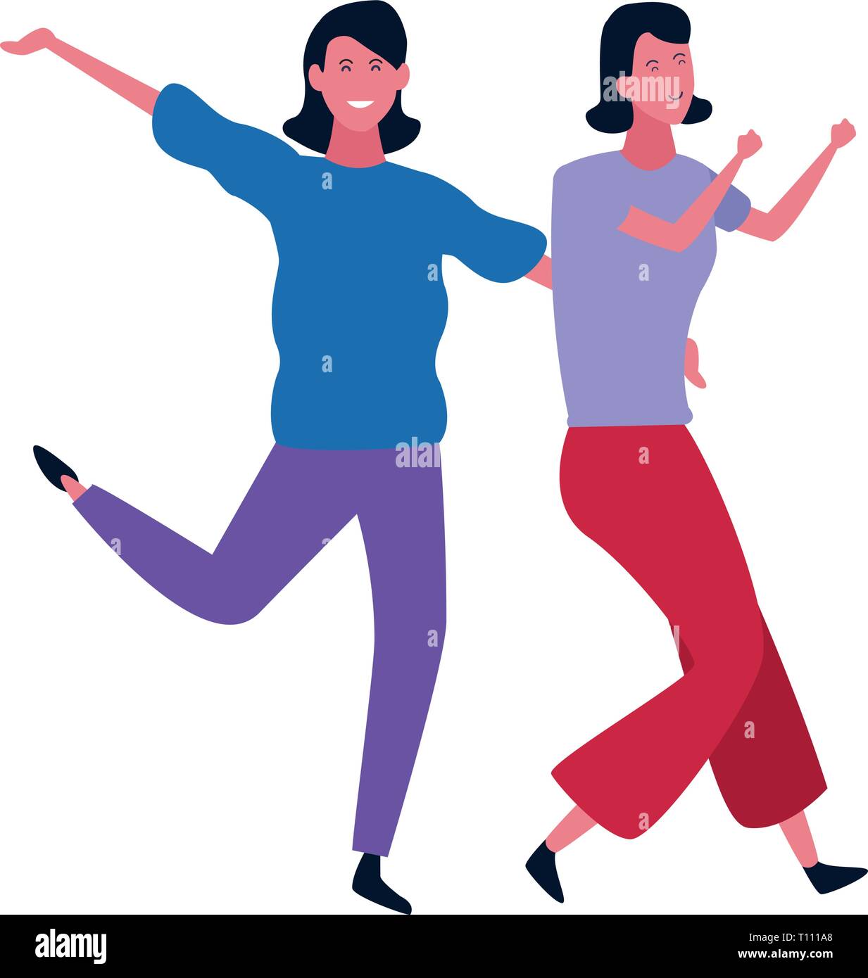 Two women friends cartoon Stock Vector Image & Art - Alamy