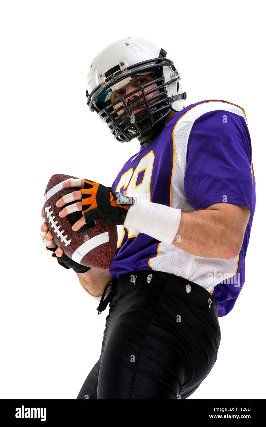 American Footballer running fast Stock Photo - Alamy