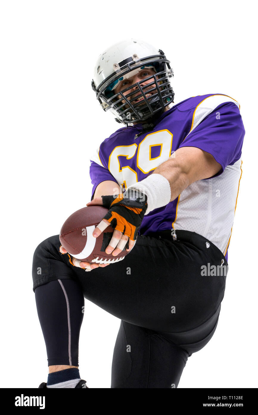 American Footballer running fast Stock Photo - Alamy