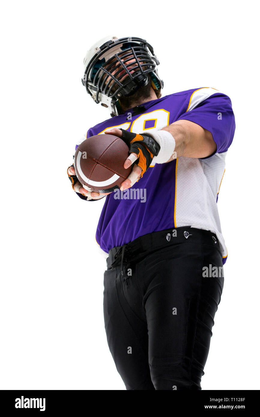 American Footballer running fast Stock Photo - Alamy