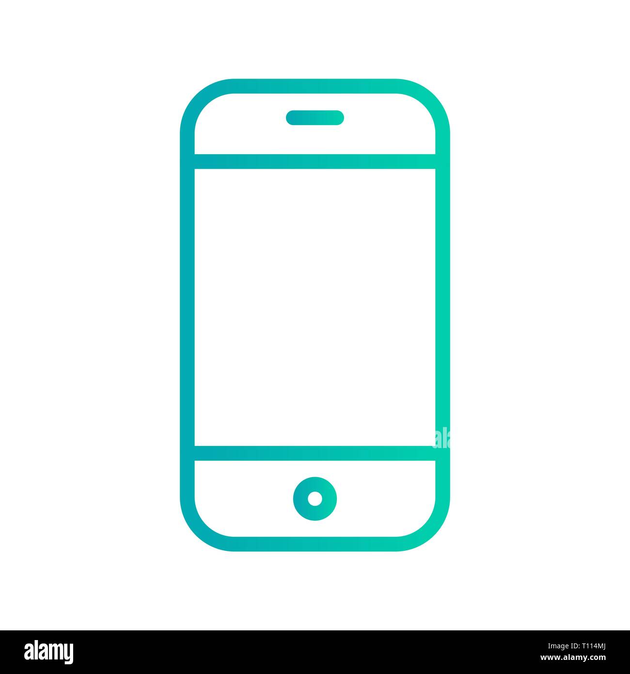 Illustration Phone Cell Icon Stock Photo - Alamy