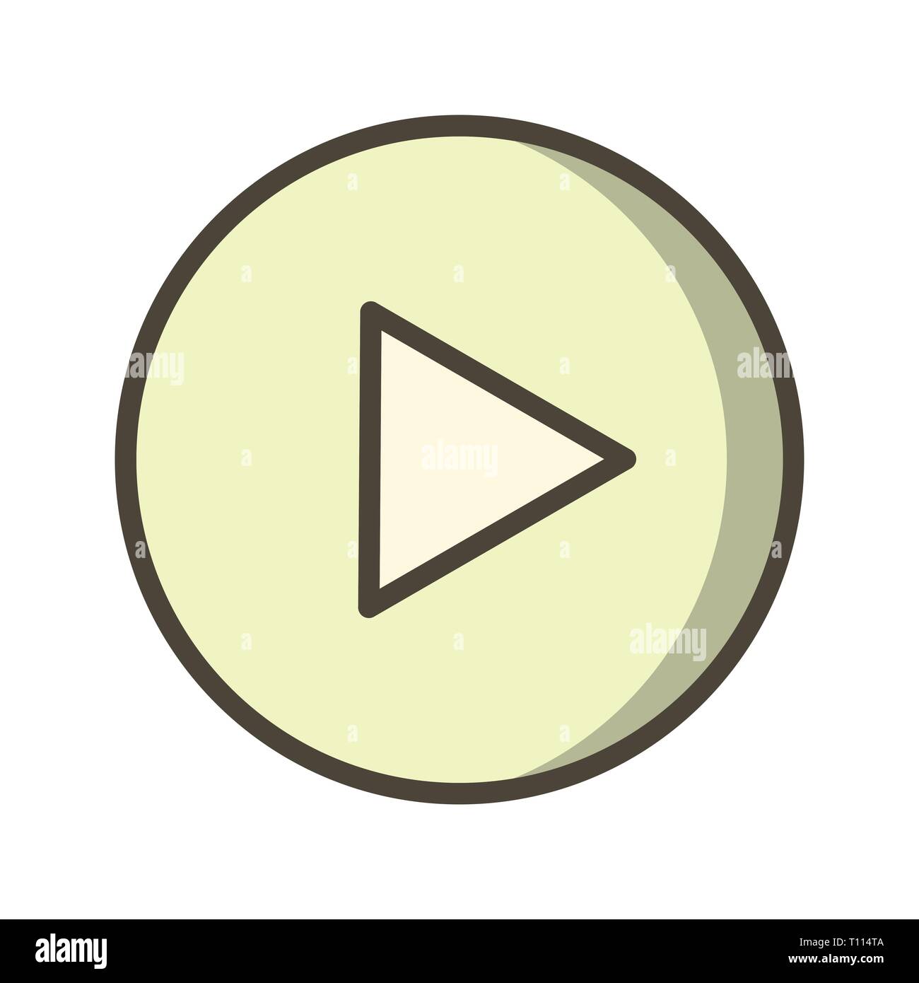 Illustration Play Icon Stock Photo - Alamy