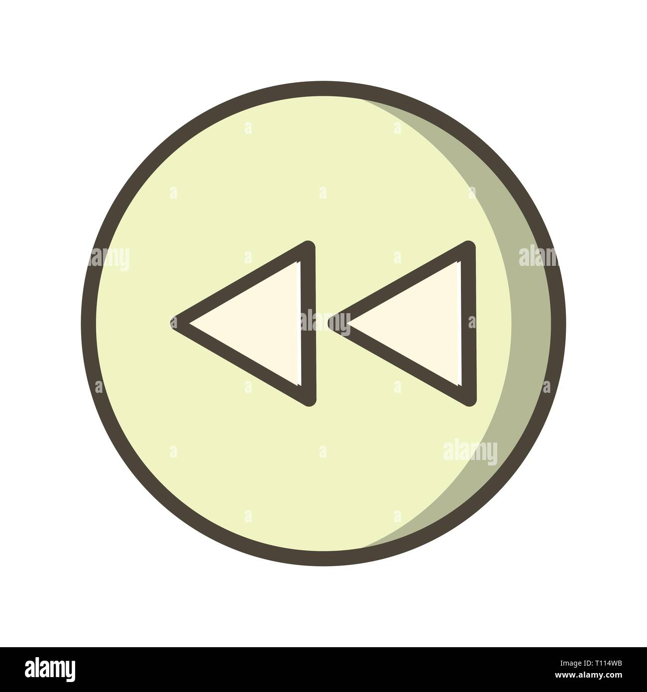 Illustration Back Icon Stock Photo - Alamy