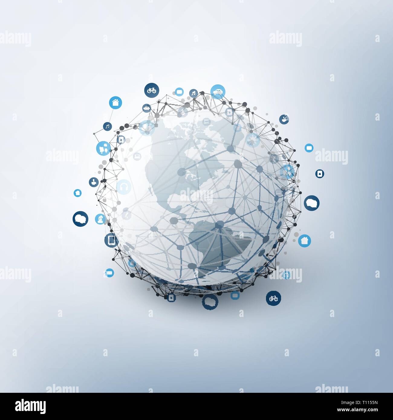 Futuristic device digital icons city Stock Vector Images - Alamy