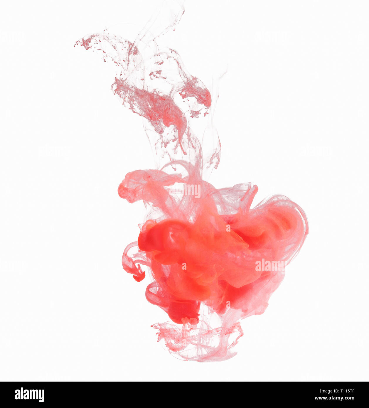 Colored smoke swirling underwater Stock Photo - Alamy