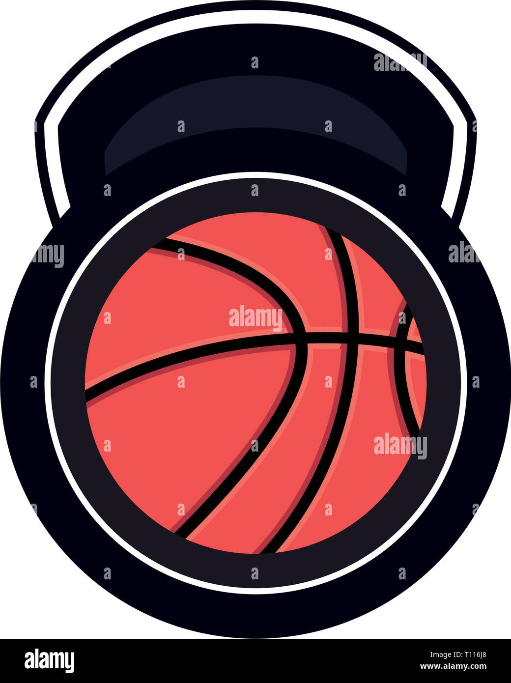 basketball sport ball badge background vector illustration Stock Vector ...