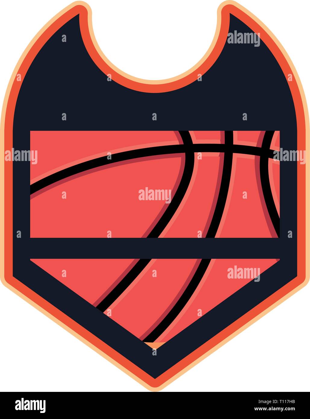 basketball sport ball badge background vector illustration Stock Vector ...