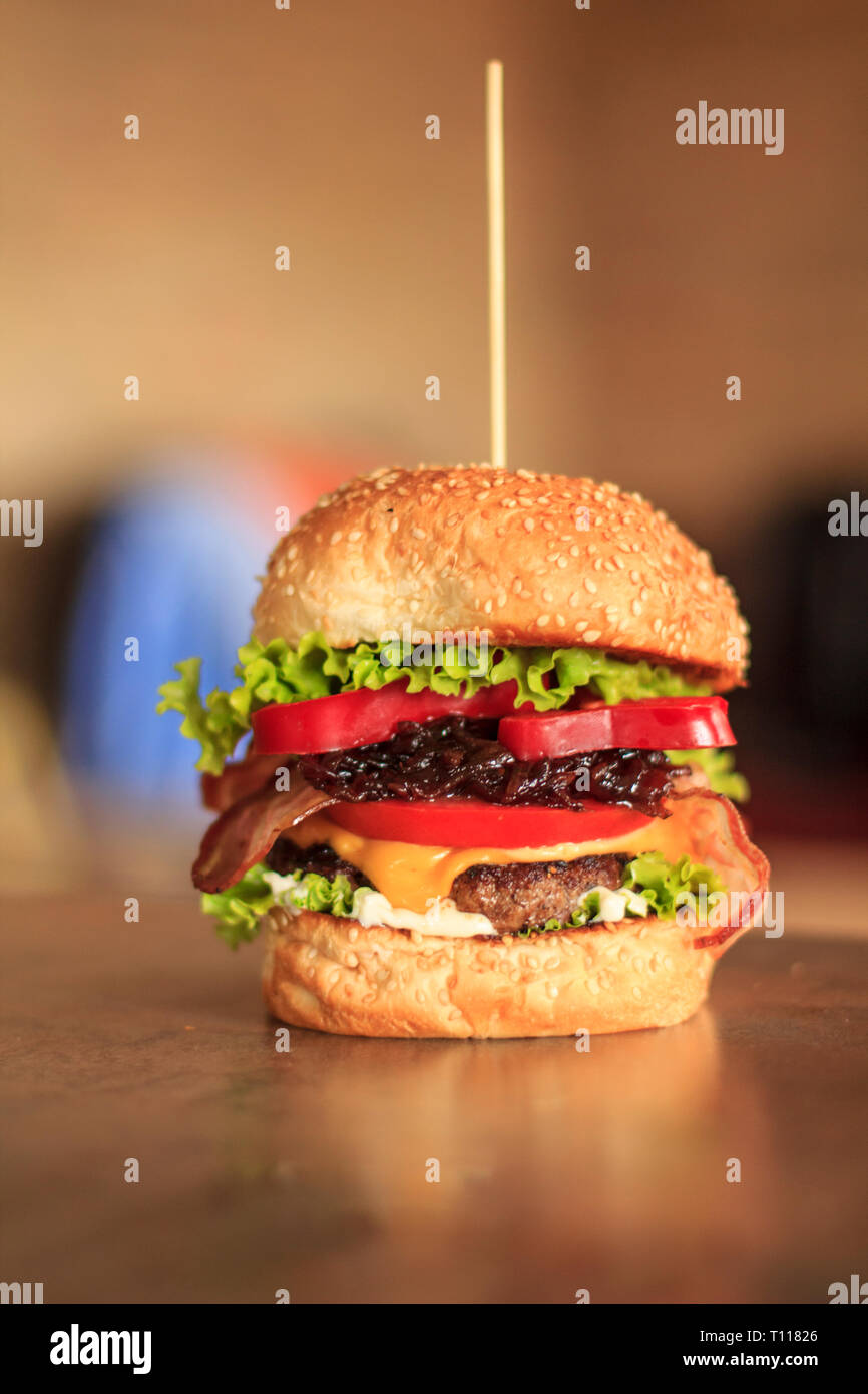 Beef meat for bbq burger Stock Photo - Alamy