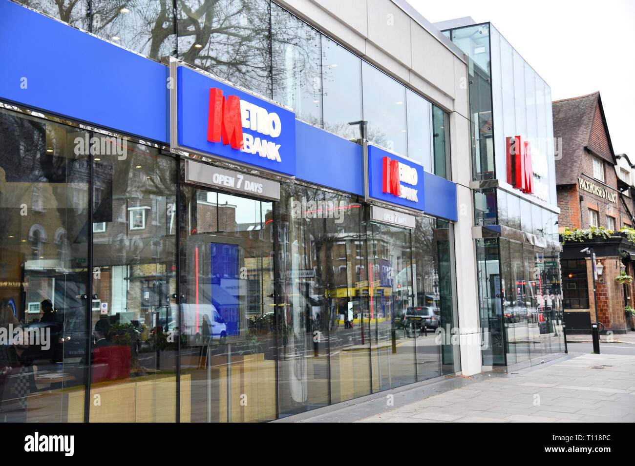 Latest high street bank, Metro Bank, chiswick high road Stock Photo - Alamy
