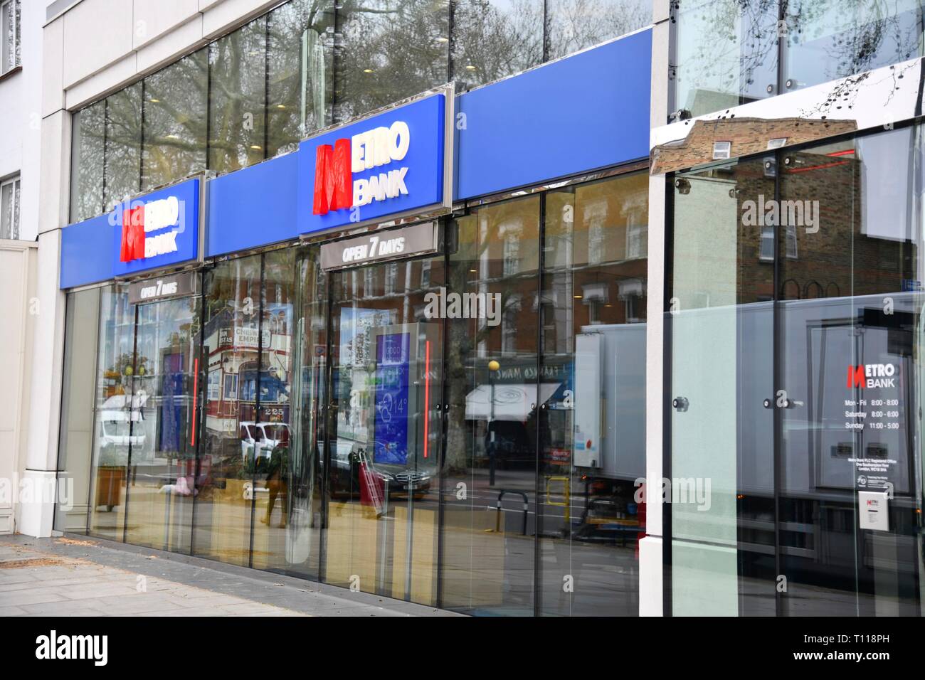 Latest high street bank, Metro Bank, chiswick high road Stock Photo - Alamy