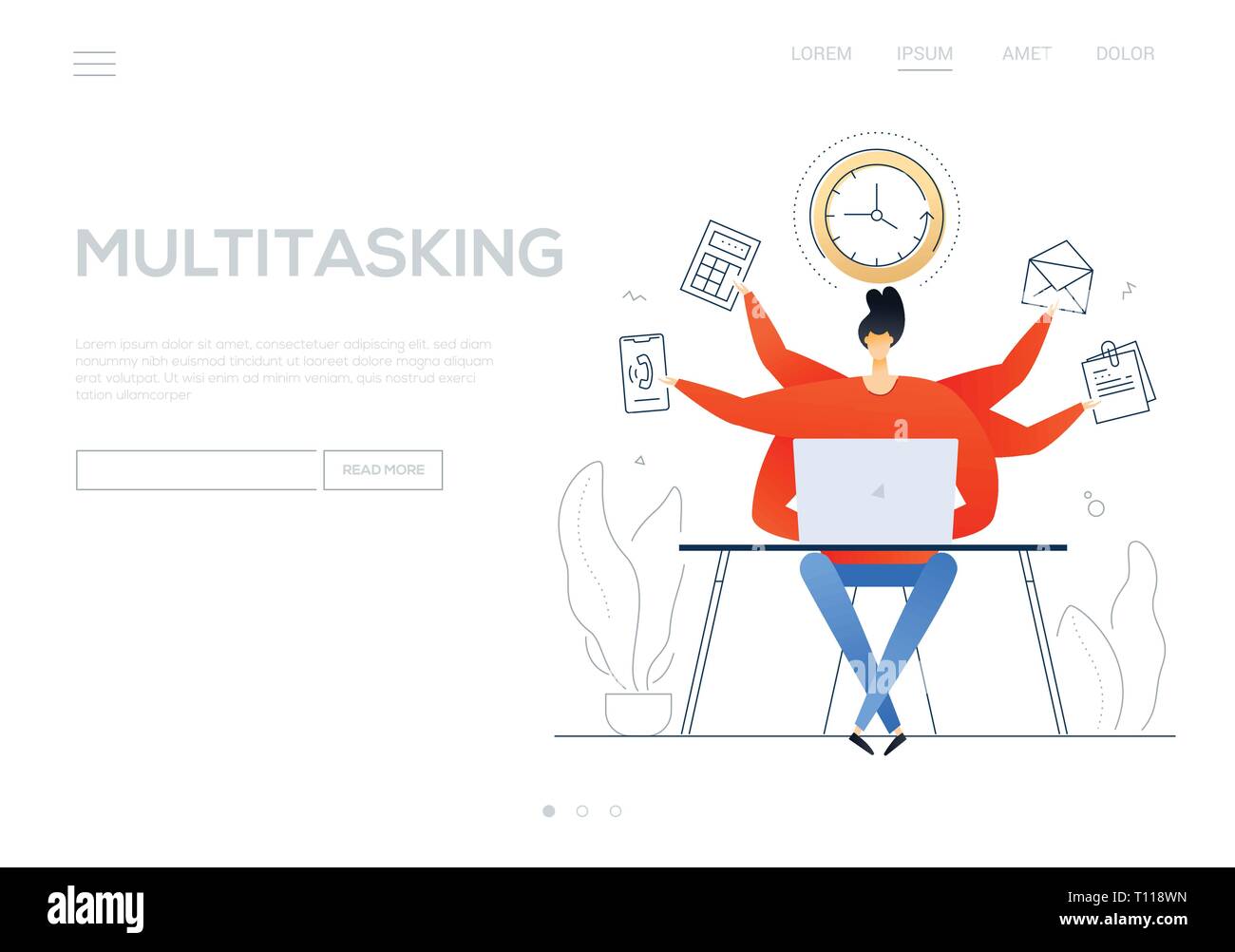 Multitasking Stock Vector Images - Alamy