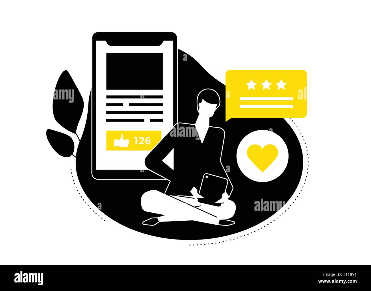 Writing comment flat white Cut Out Stock Images & Pictures - Alamy