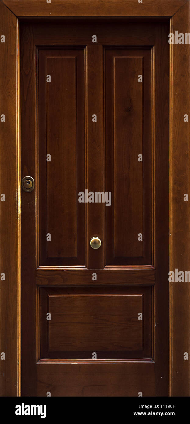 brown wood door isolated Stock Photo - Alamy