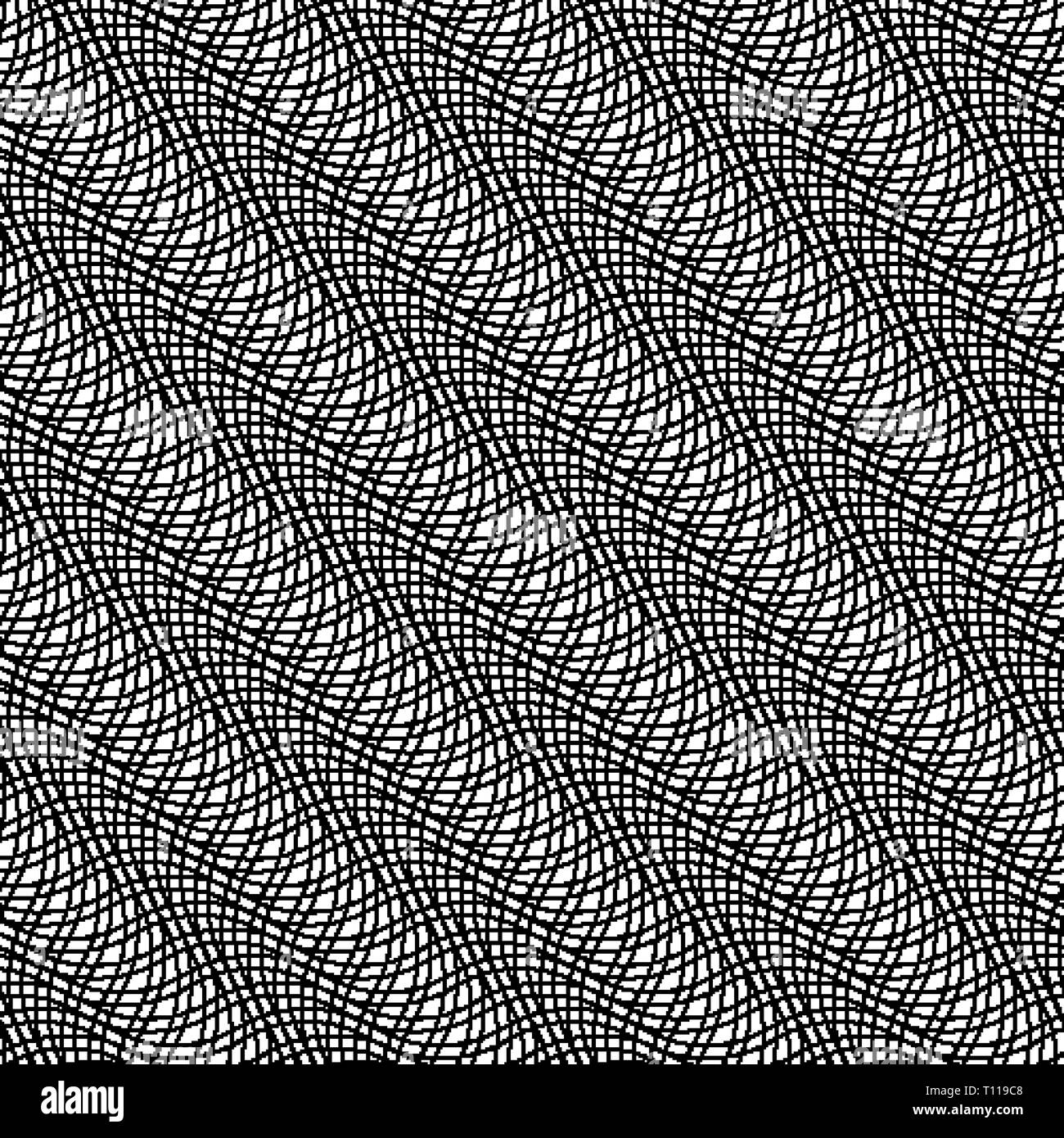 Abstract wavy background. Seamless line pattern with optical illusion ...