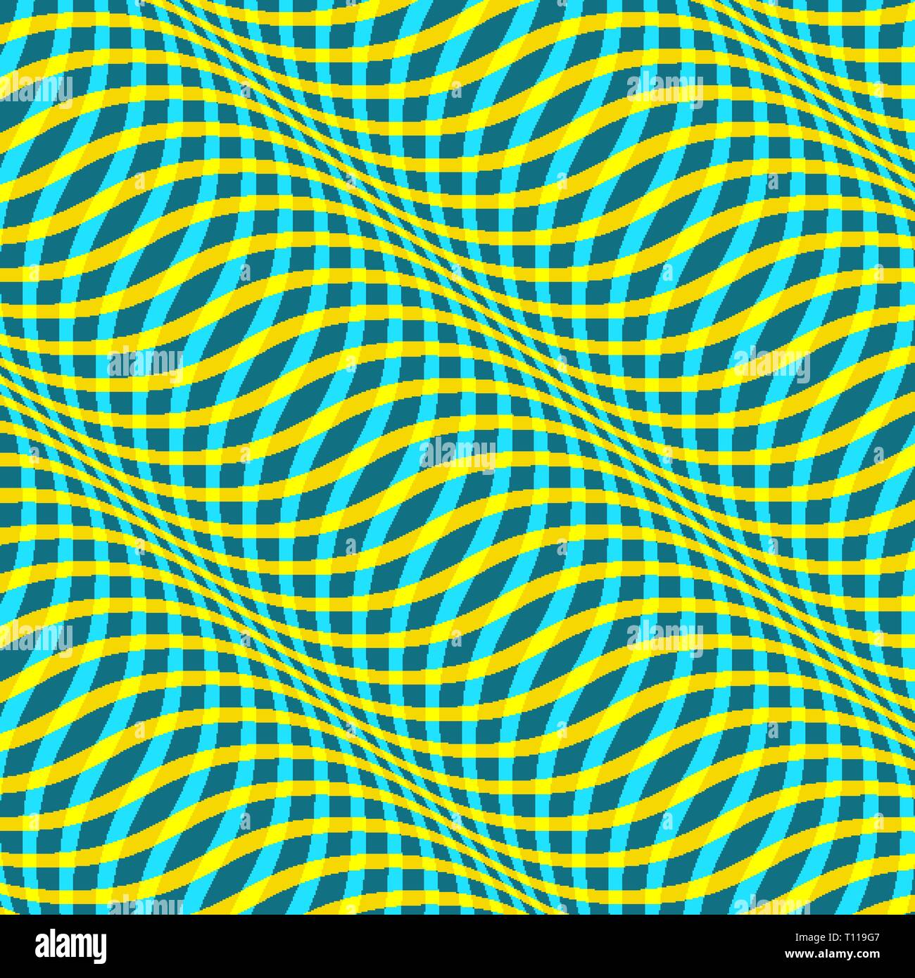 Wavy pattern with optical illusion of movement. Op art background Stock ...