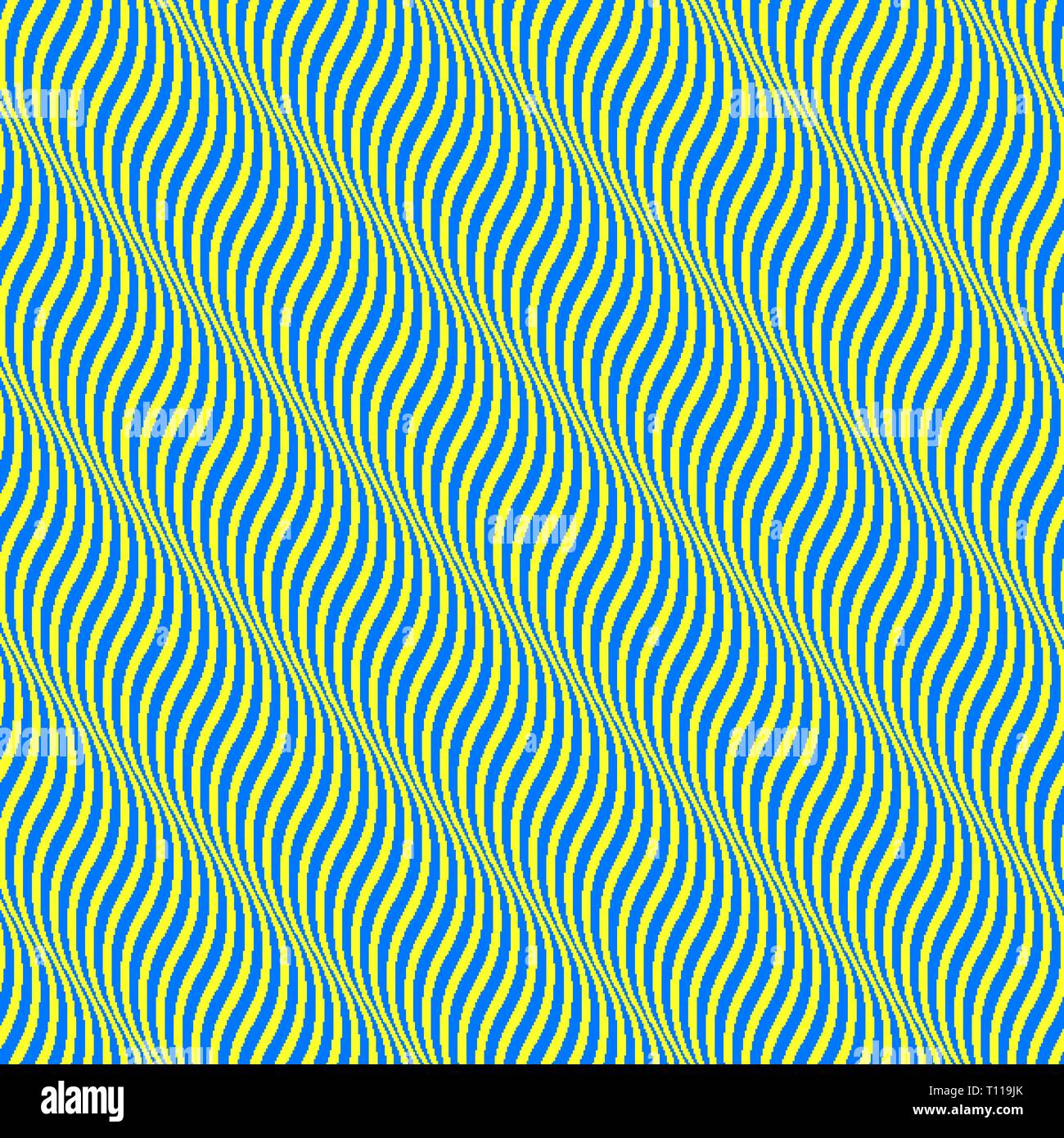 Wavy pattern with optical illusion of movement. Op art background Stock ...