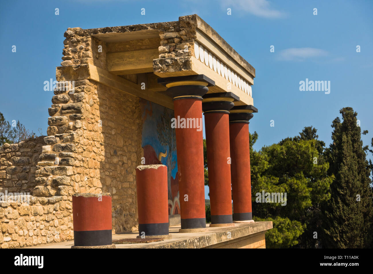 Knossos wall painting crete greece hi-res stock photography and images ...