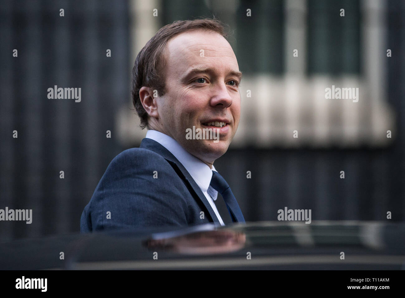 Ministers depart Downing Street following cabinet meeting. Featuring ...