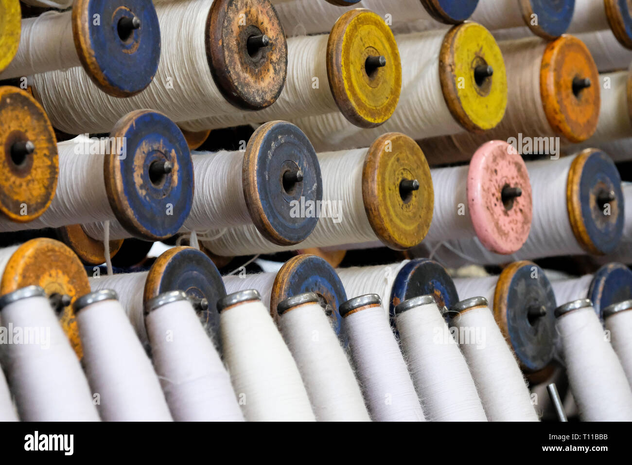 The Textile department at Bradford Industrial Museum, West Yorkshire ...