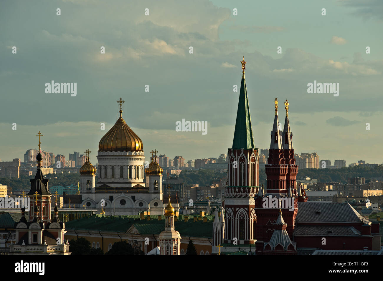 MOSCOW, AUGUST 7, 2018: Moscow city, Cathedral of Christ the Savior ...