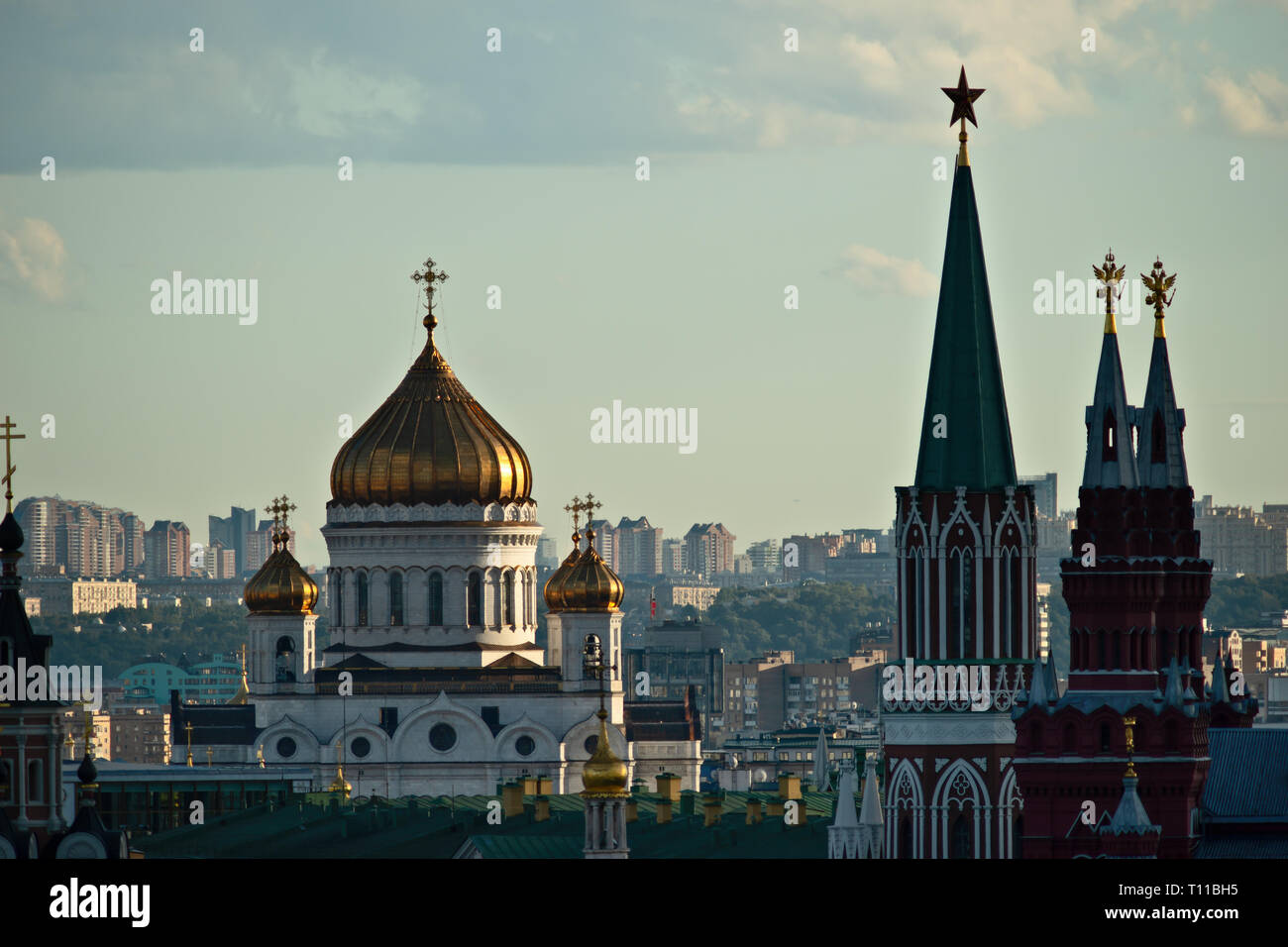 MOSCOW, AUGUST 8, 2018: Moscow city, Cathedral of Christ the Savior ...