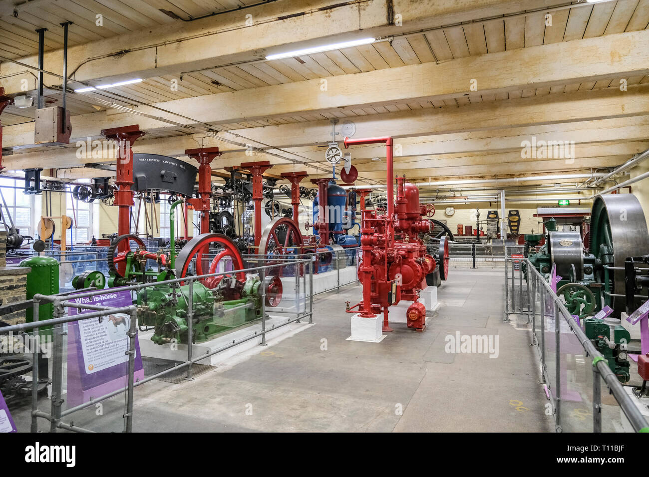 Machinery on display at Bradford Industrial Museum, West Yorkshire ...