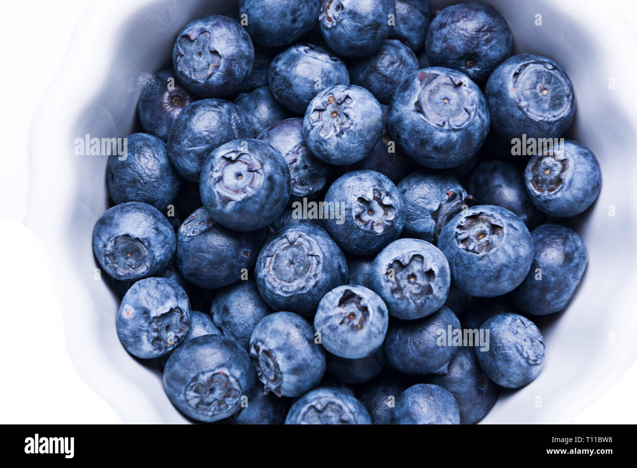 top view of fresh blueberry isolated on white Stock Photo - Alamy