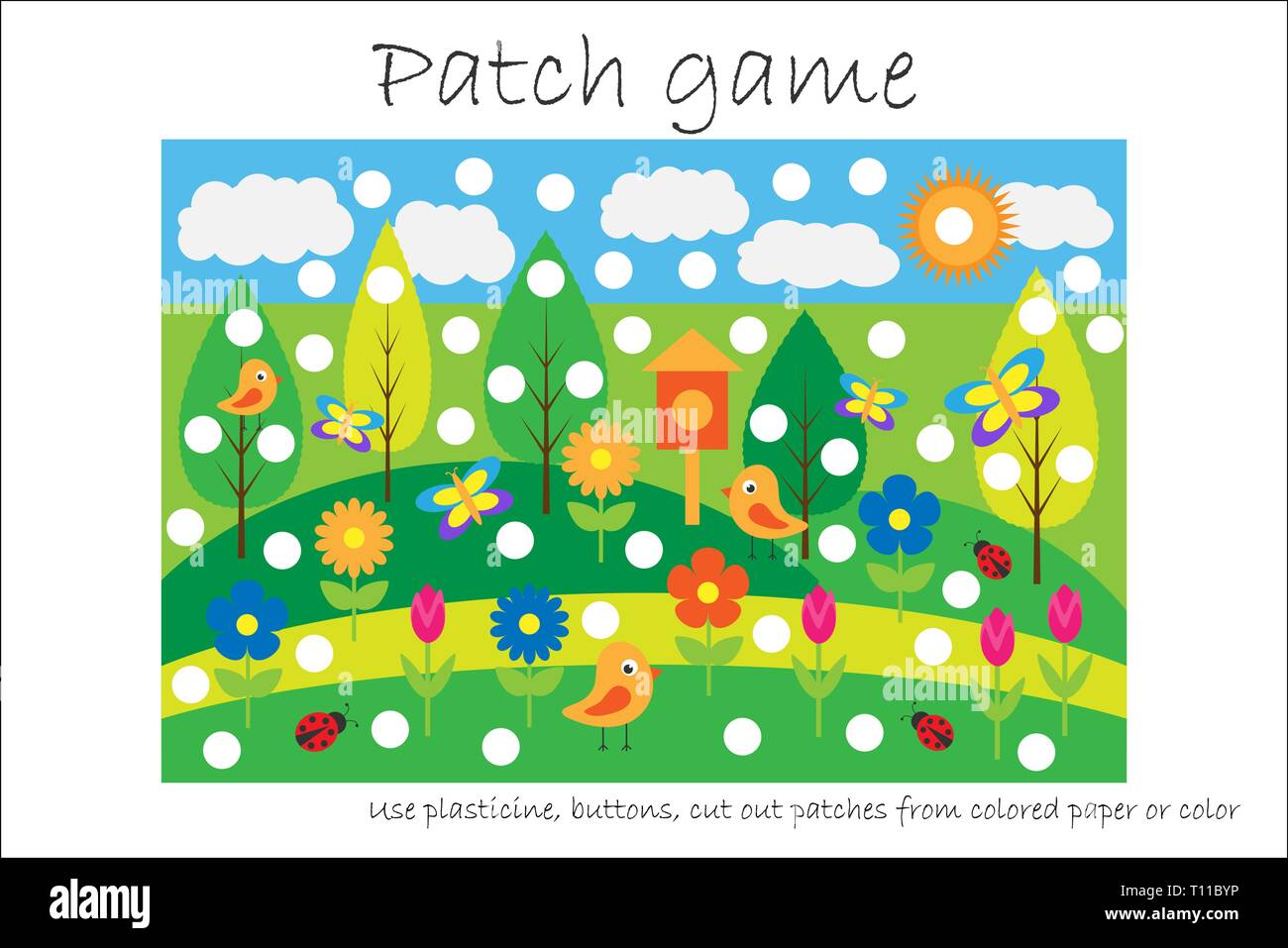 Education Patch game spring for children to develop motor skills, use ...