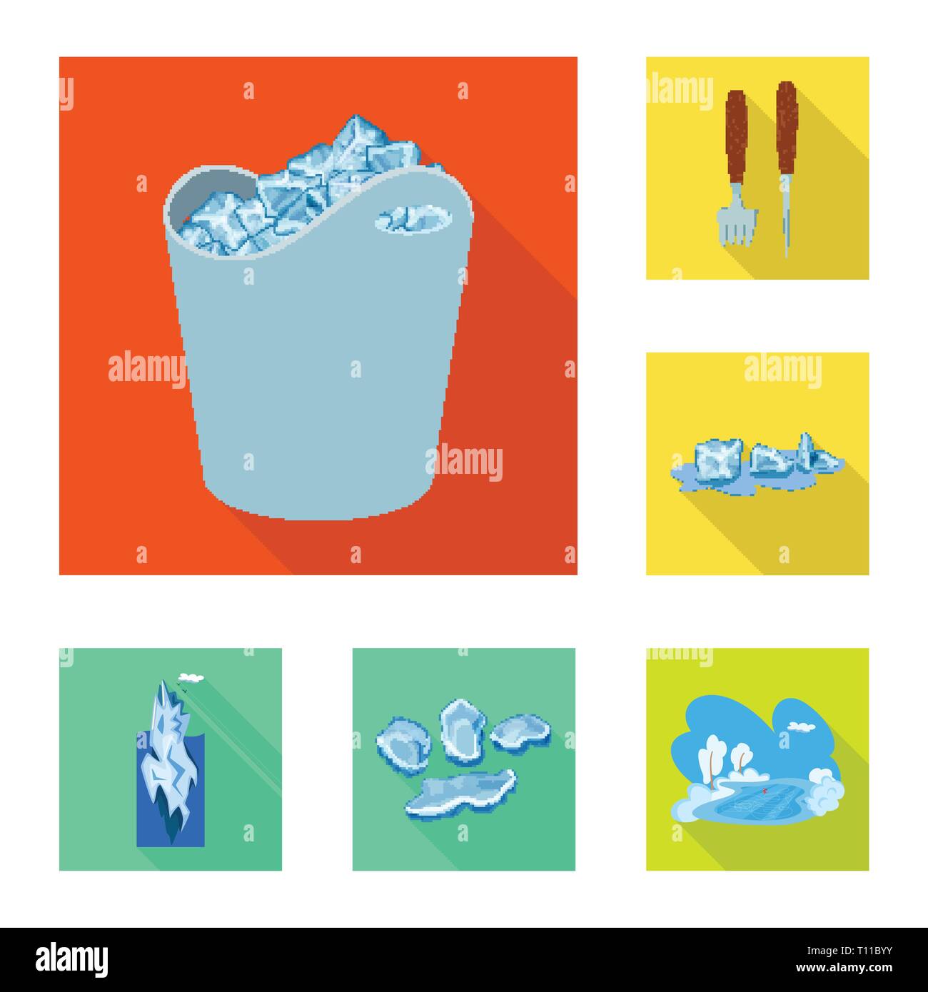 Ice piece in lake Stock Vector Images - Alamy