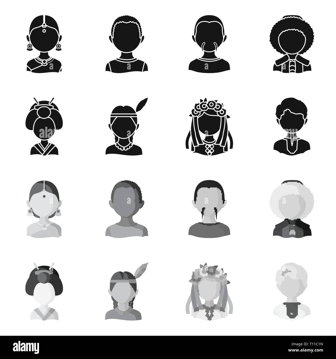 Isolated object of imitator and resident logo. Collection of imitator ...