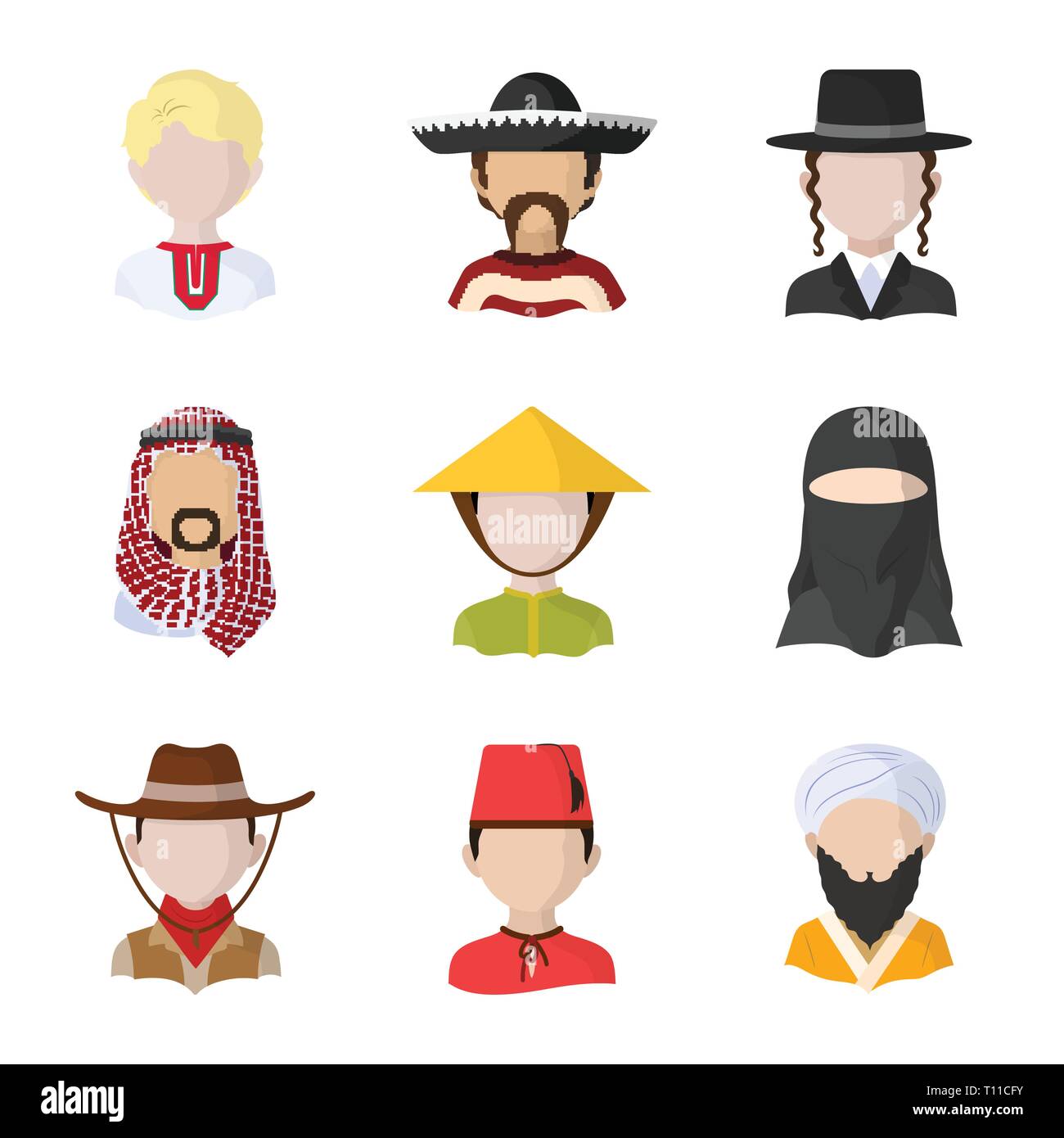 Vector design of nation and race logo. Collection of nation and user ...