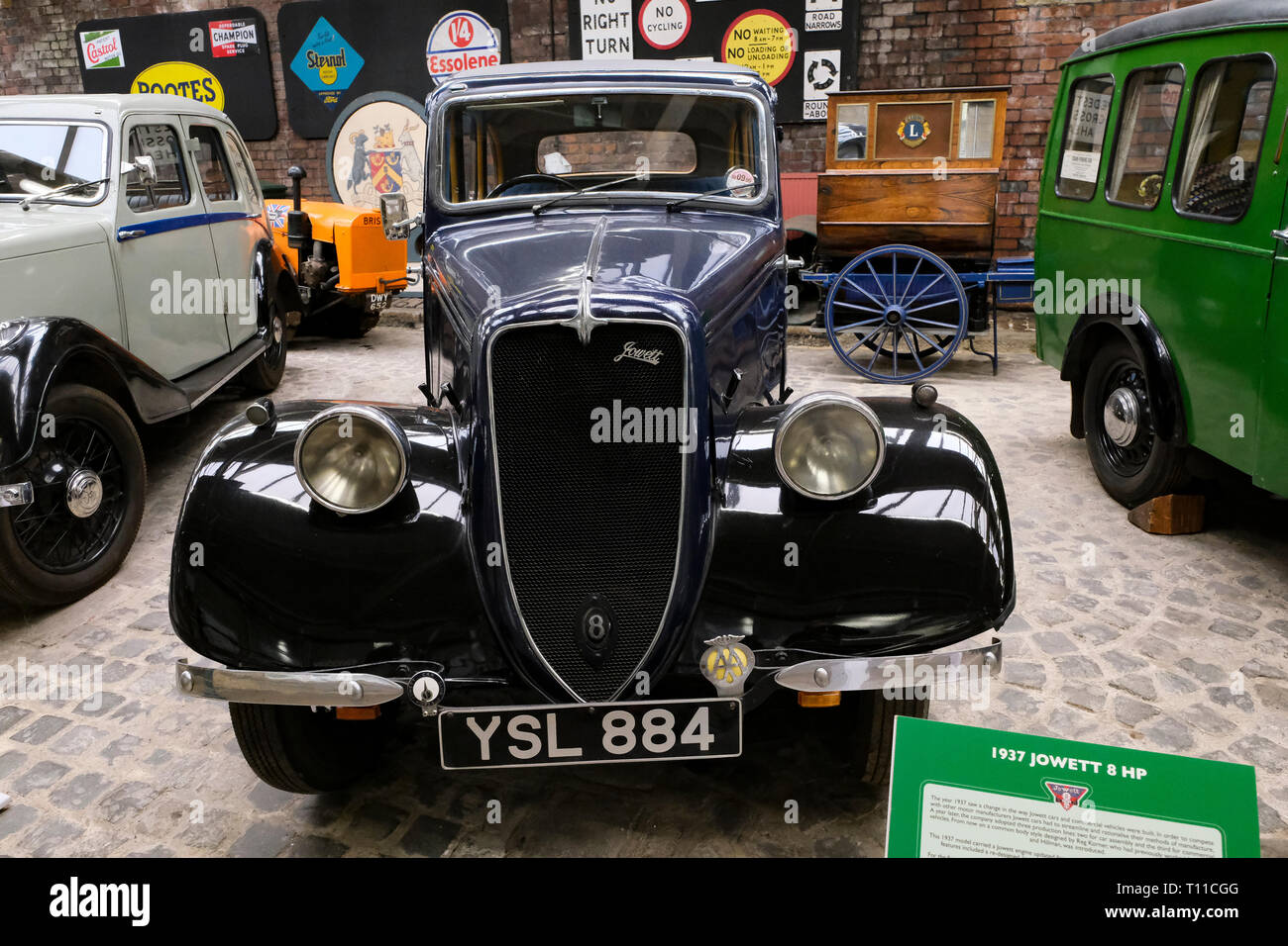 A collection of Jowett Cars on display at Bradford Industrial Museum ...