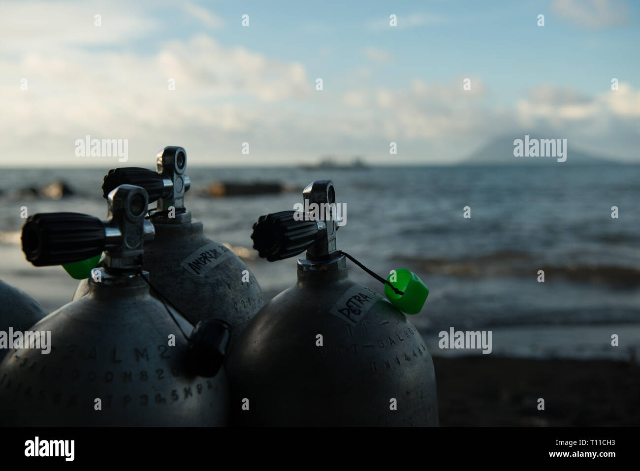 Scuba diving in North Sulawesi Stock Photo - Alamy