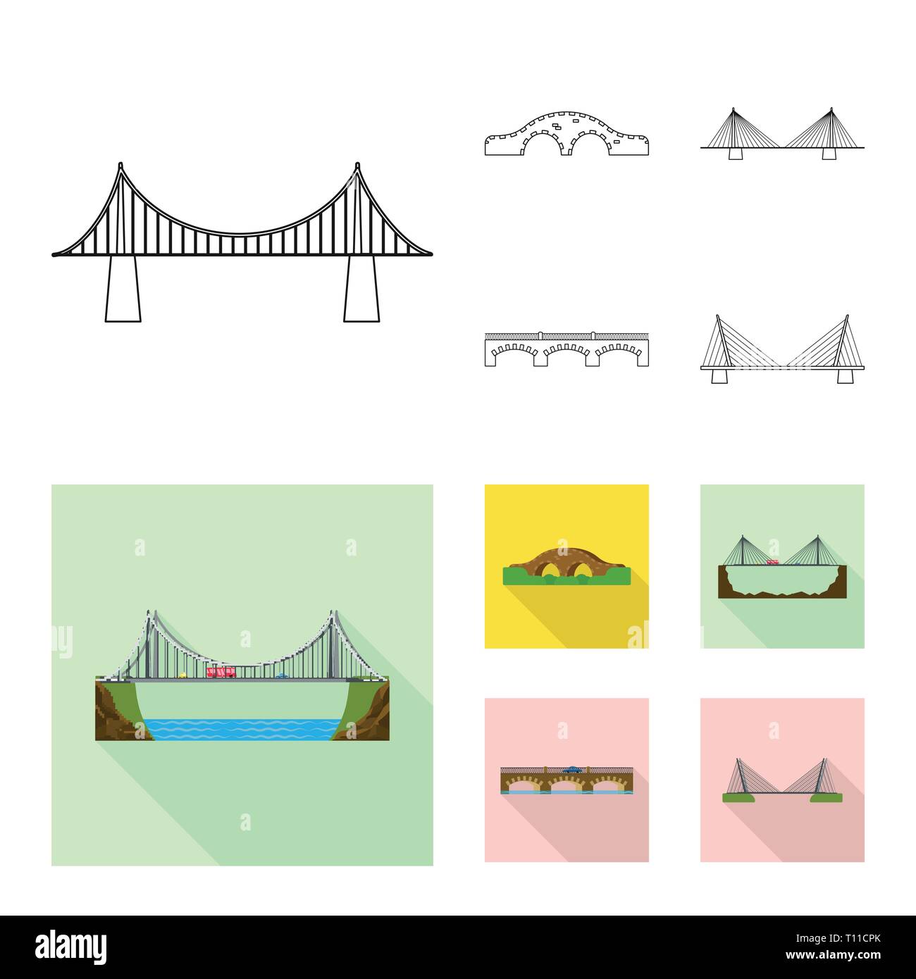 Vector Design Of Connection And Design Symbol Collection Of Connection And Side Stock Vector