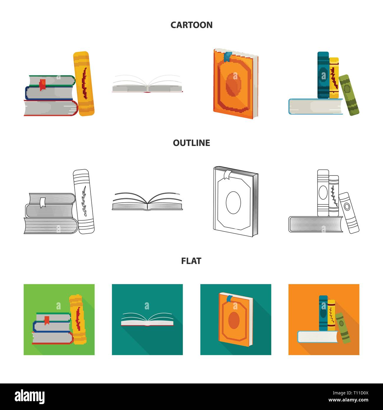 Unfolded book Stock Vector Images - Alamy