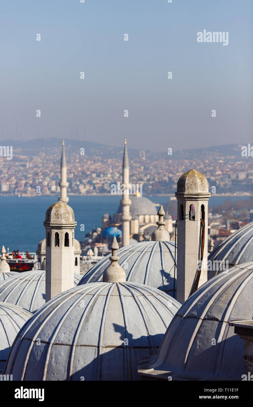 Image of coastal zone, buildings with domes, sea, sky Stock Photo - Alamy