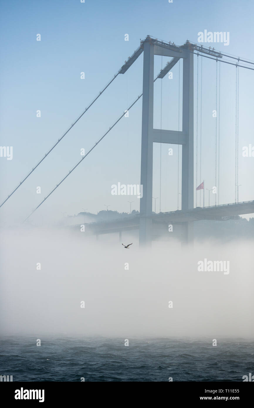 Image of bridge, cloudy sky Stock Photo - Alamy