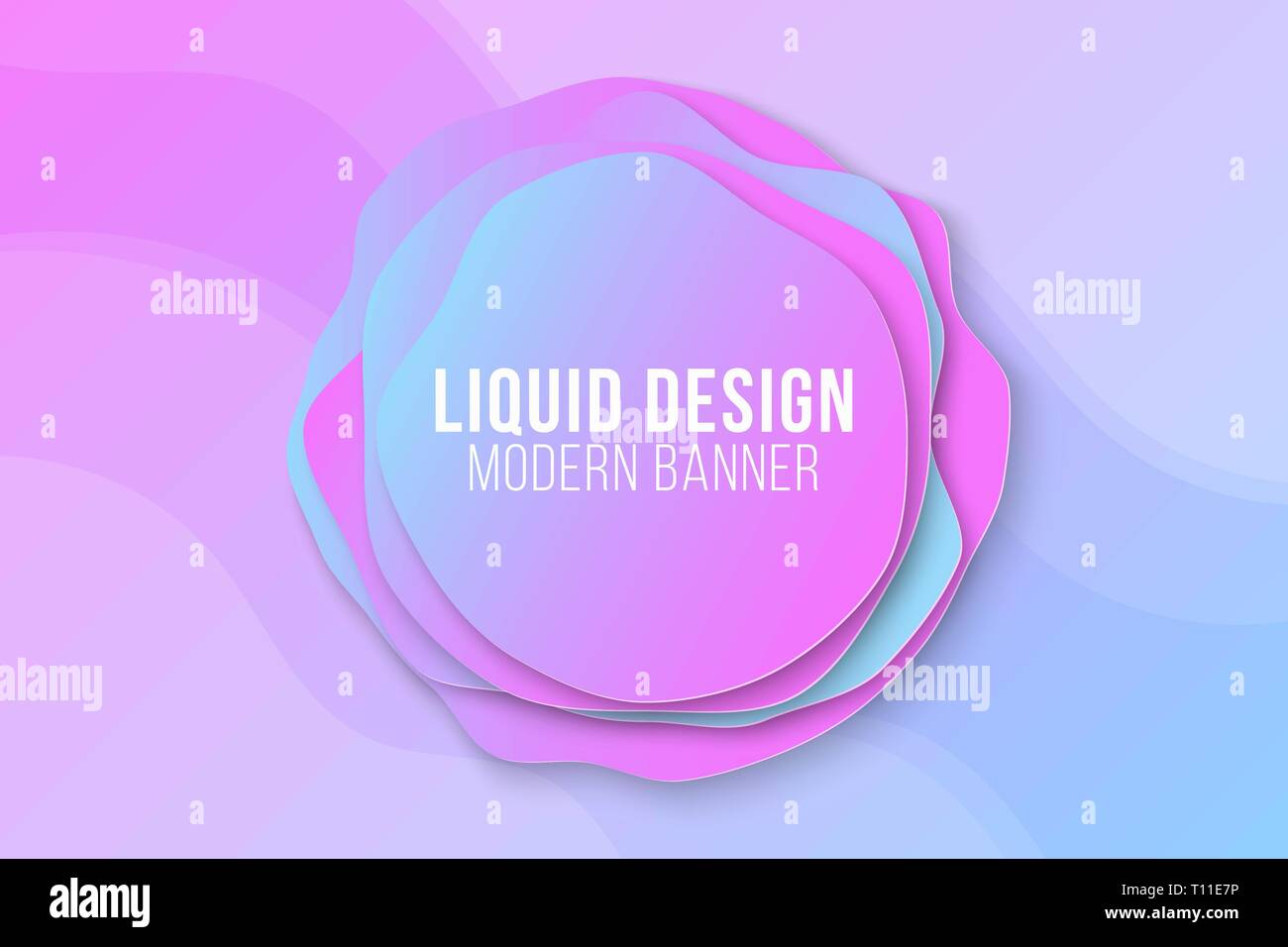 Liquid color abstract banner. Liquid colored forms and line. Gradient ...