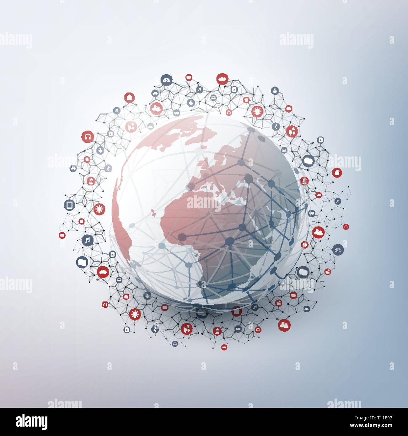 Futuristic device digital icons city Stock Vector Images - Alamy