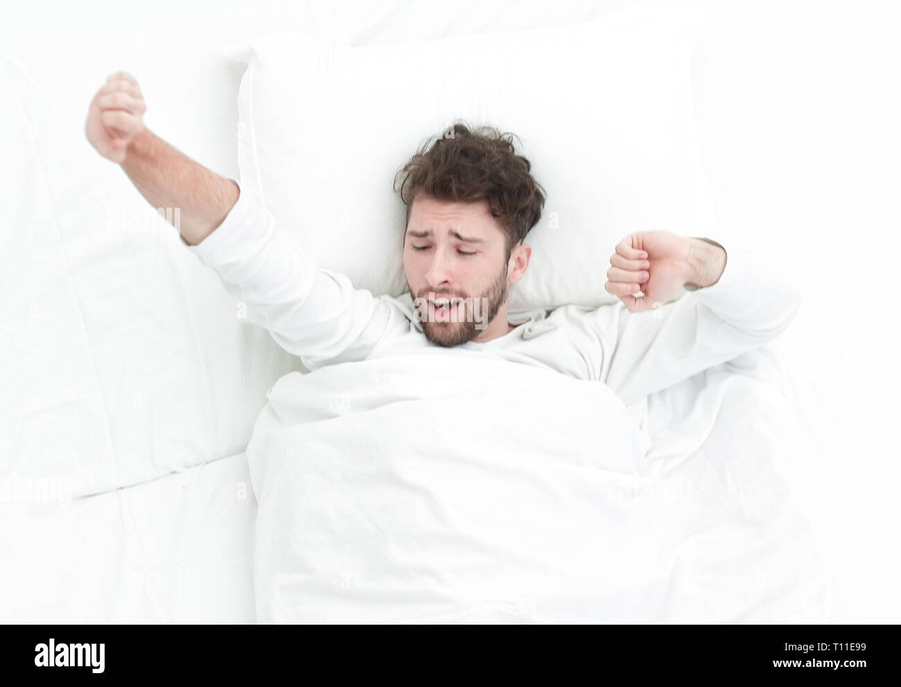 background image waking up beautiful men Stock Photo - Alamy